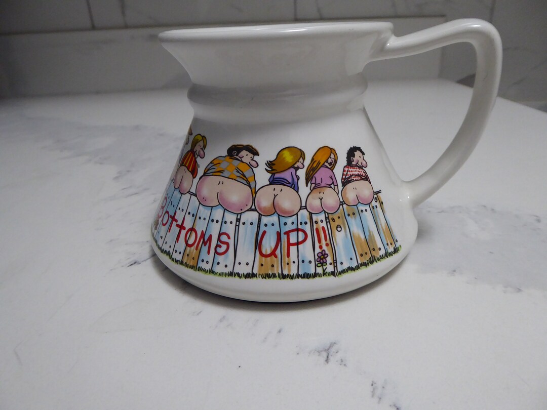 Vintage No Spill Tea Coffee Mug 'bottoms Up' Bare Butts ** FREE ...