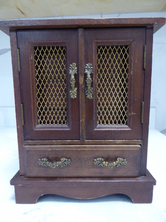 Vintage Music 4 Drawer Jewelry Box With Mesh Inserts - Etsy