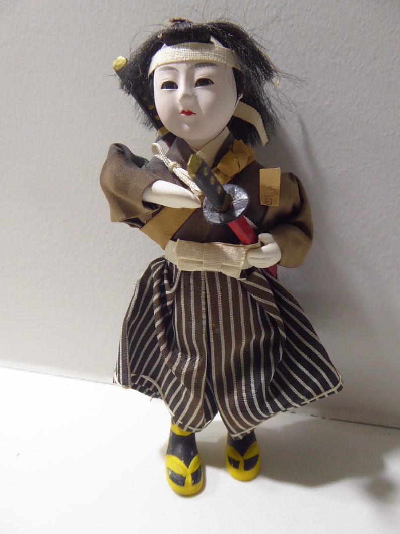 Vintage Japanese Samurai Warrior Doll Figurine *** Free Shipping*** - Etsy
