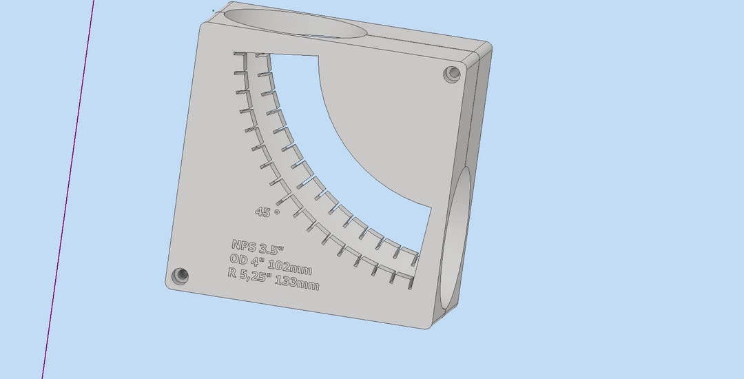 3d Print File for NPS 3.5" DN 90 Radius 5.25" Elbow Cutting Fixture. - Etsy