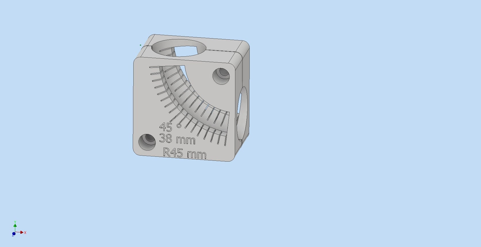 3d Print File for 38 Mm Radius 45mm Elbow Cutting Fixture. - Etsy
