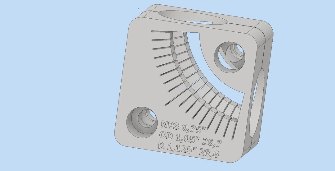 3d Print File for NPS 1" DN 25 Radius 1,125" Elbow Cutting Fixture. - Etsy