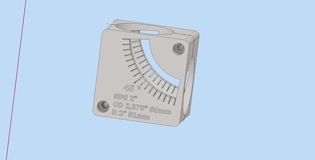 3d Print File for NPS 2" DN 50 Radius 2" Elbow Cutting Fixture. - Etsy