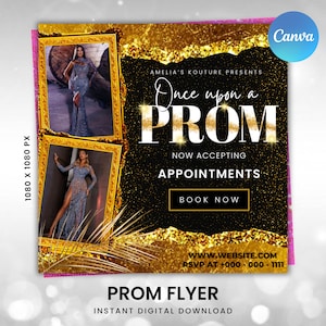 Prom Dress Flyer, Prom Send off Flyer, Prom Flyer, Prom Send off ...