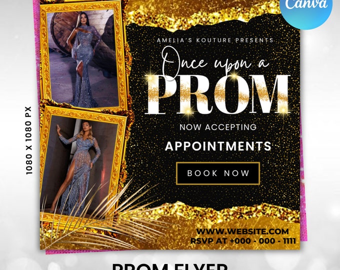 Prom Dress Flyer, Prom Send off Flyer, Prom Flyer, Prom Send off ...