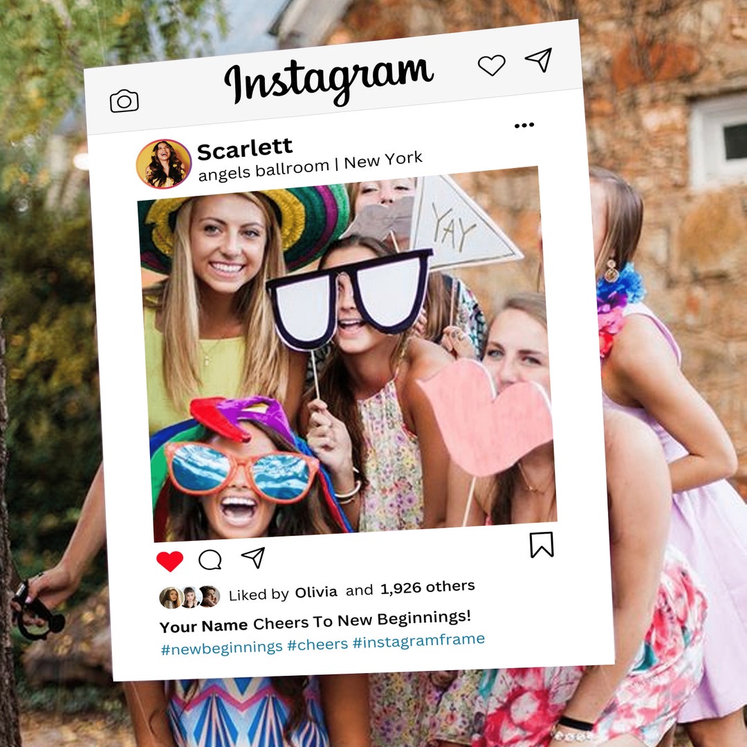 Instagram Frame Canva Template, Instagram Frame for Photo Booth ...