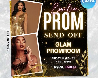 Prom Send off Flyer Canva Template - Etsy
