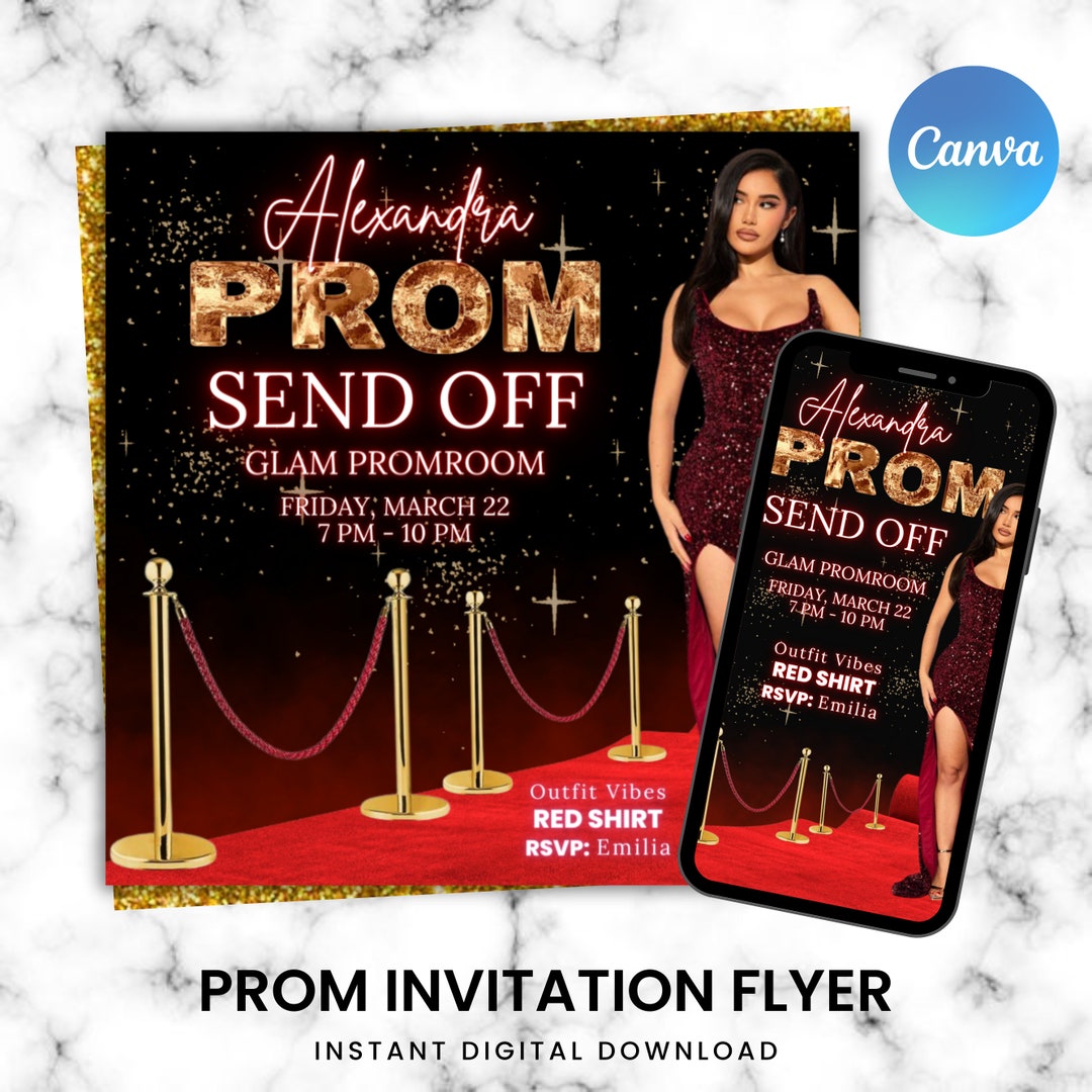 Prom Animated Invitation, Prom Send off Invitation, Prom Video ...