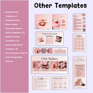 Bakery Business Forms Bundle, Printable Canva Template, Cake Care Card ...