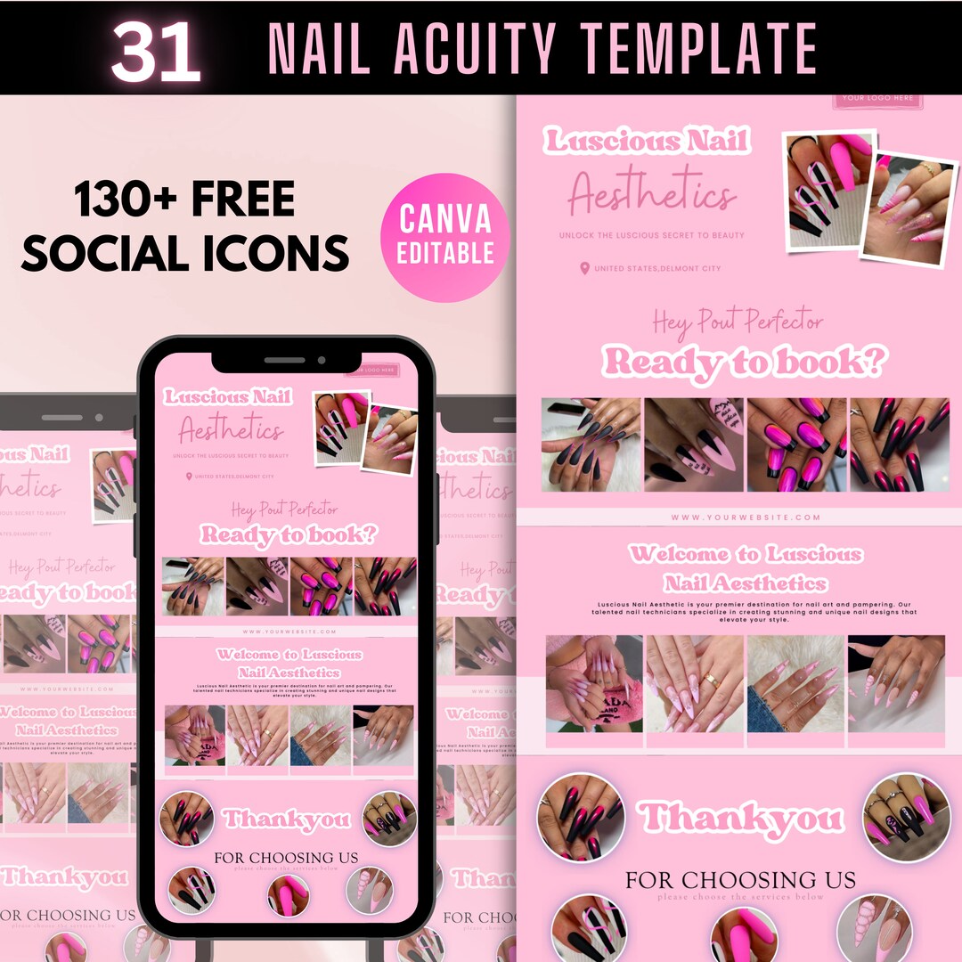 Nail Tech Acuity Scheduling Template, DIY Scheduling Template Nail Tech ...