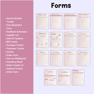 Bakery Business Forms Bundle, Printable Canva Template, Cake Care Card ...