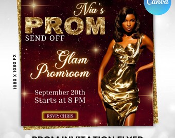 Prom Send off Flyer Canva Template - Etsy