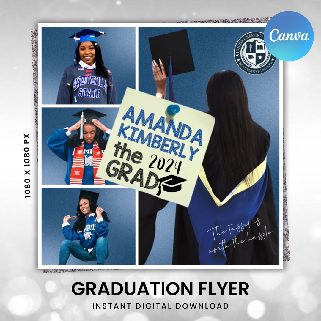 Graduation Flyer, 2024 Graduation Invites, Graduation Flyer Template ...