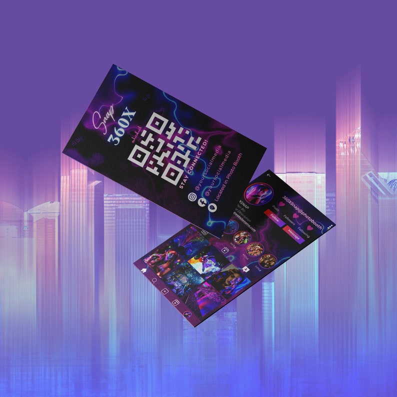 360 Photobooth Instagram Business Card 2024 IG Card DIY - Etsy
