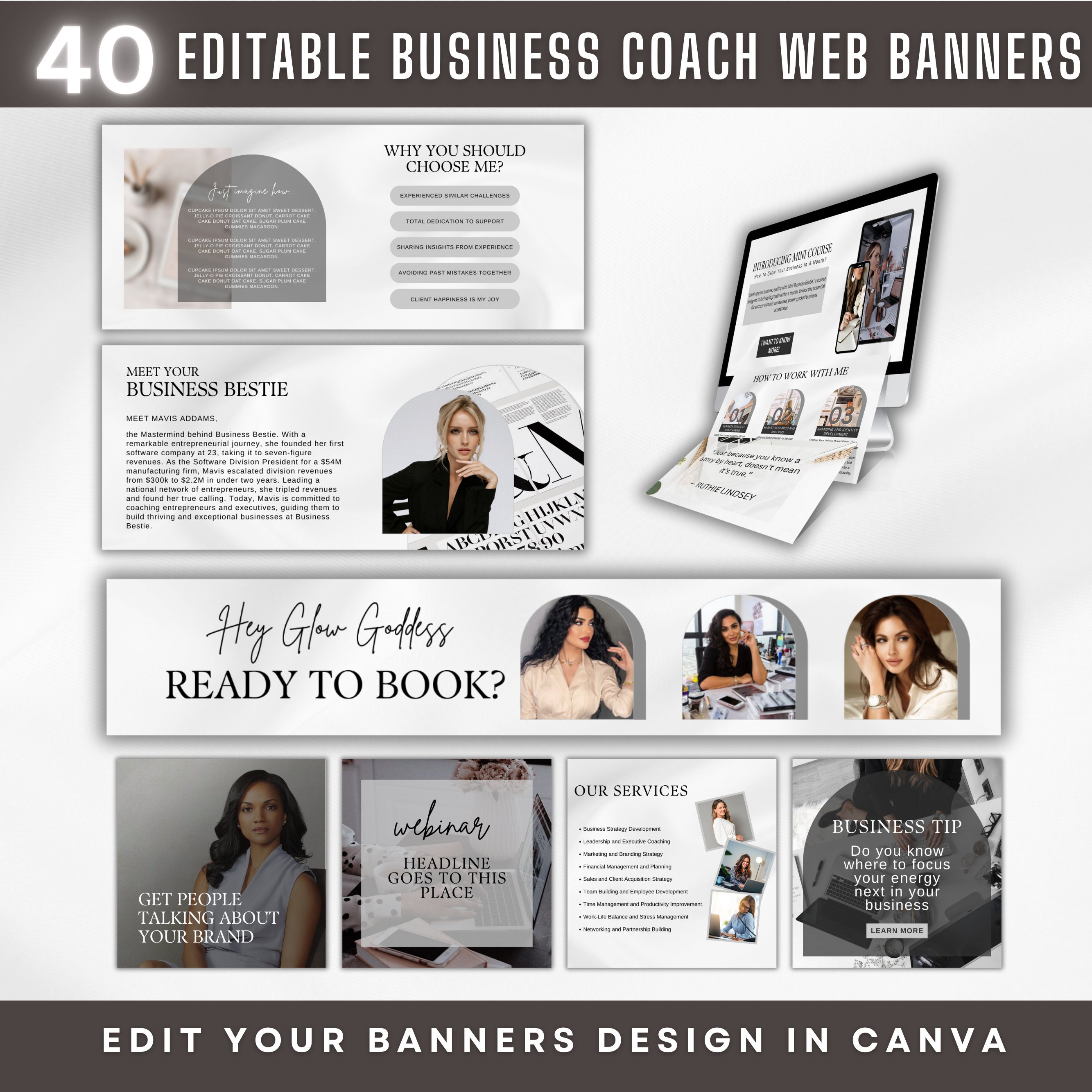 Business Coach Website Banner Coach Website Template Website - Etsy