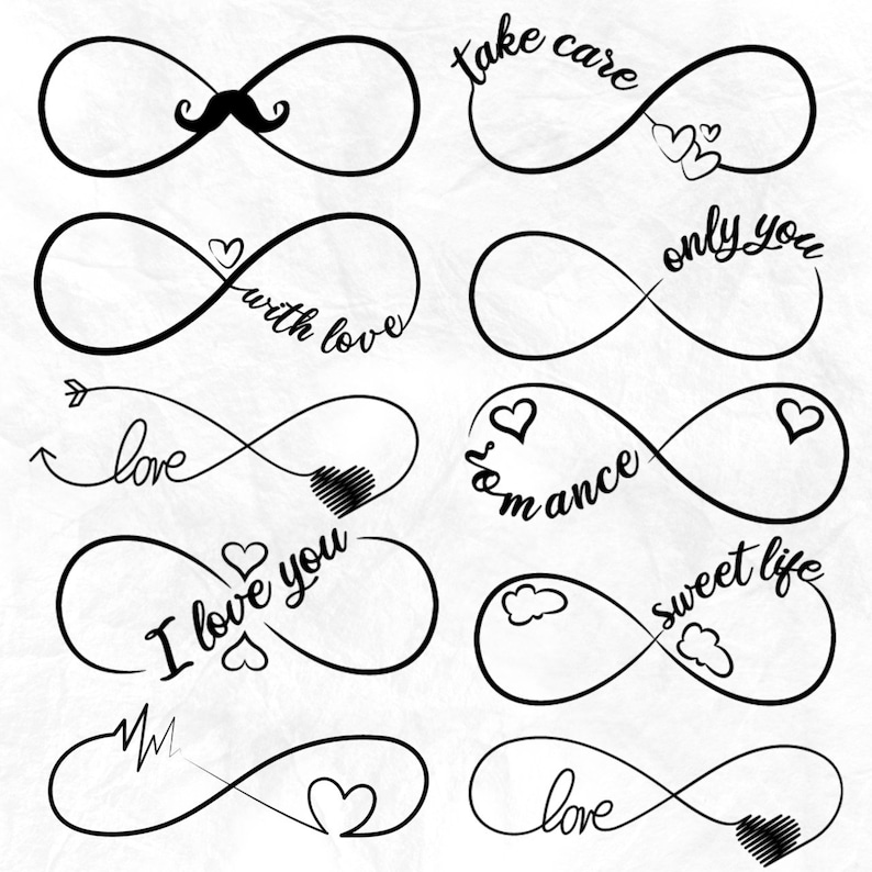 Infinity Symbol Svg28 Infinity Symbols - Etsy