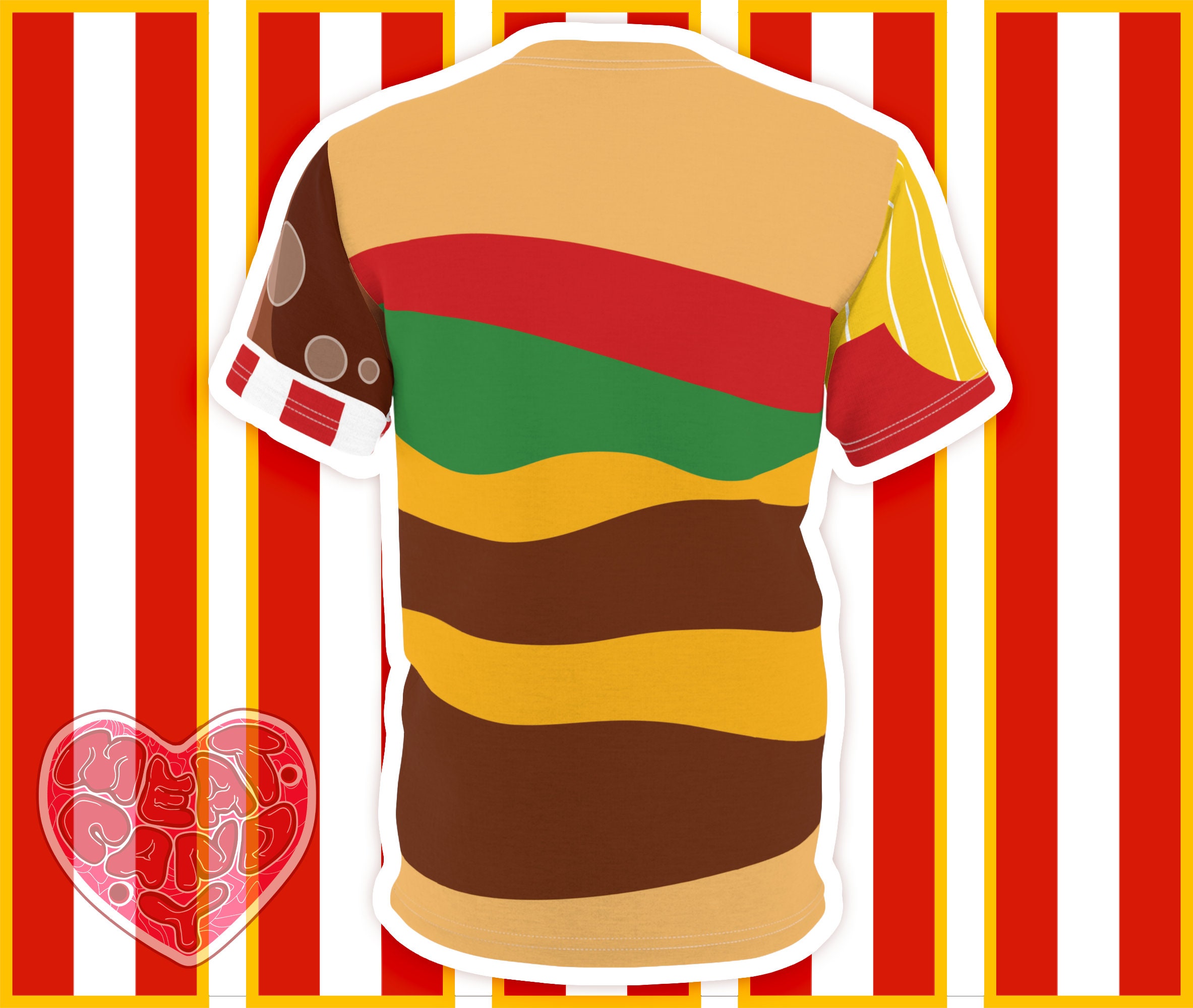 Kidcore Burger Fast Food T-shirt Cheeseburger and Fries - Etsy