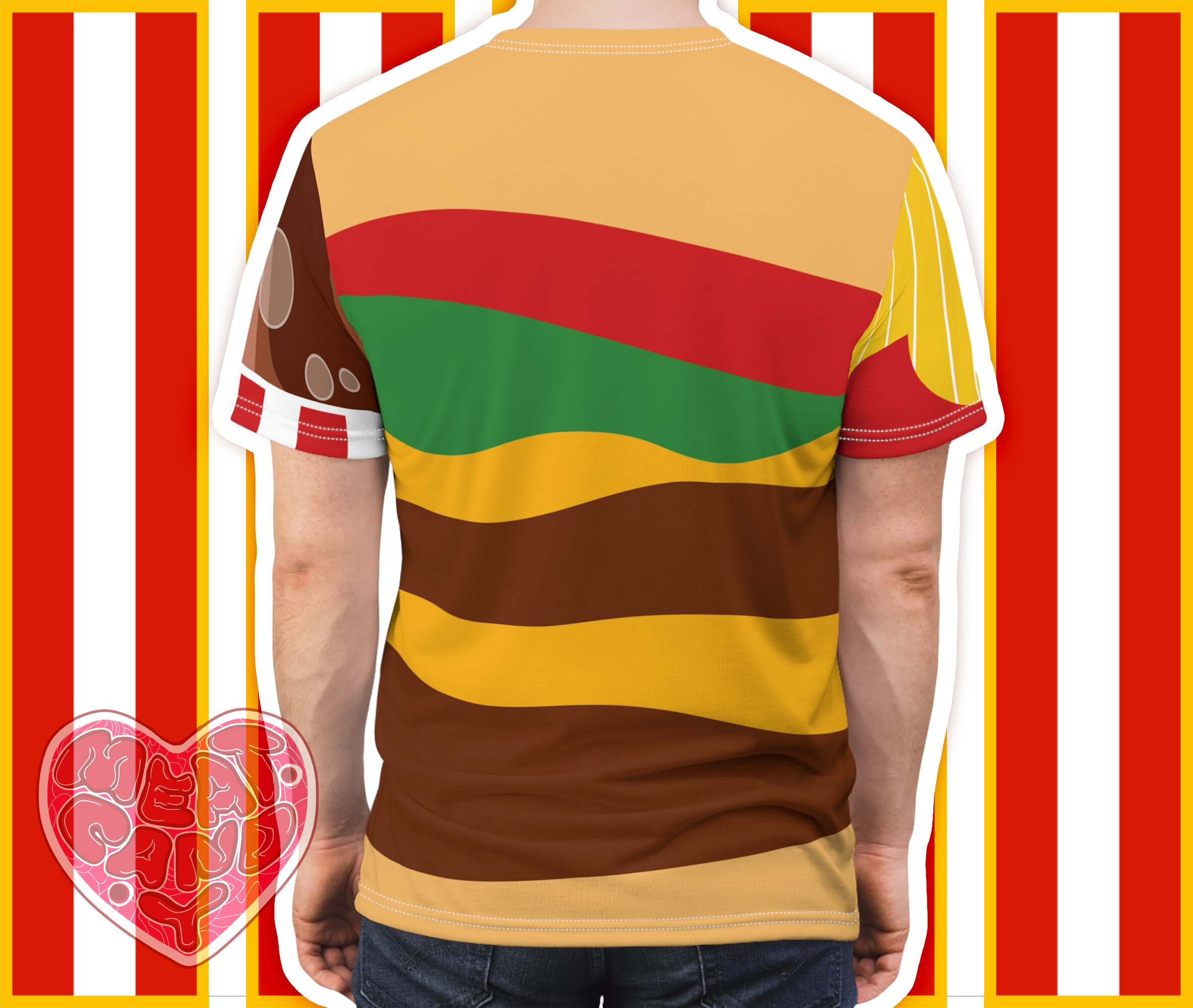 Kidcore Burger Fast Food T-shirt Cheeseburger and Fries - Etsy