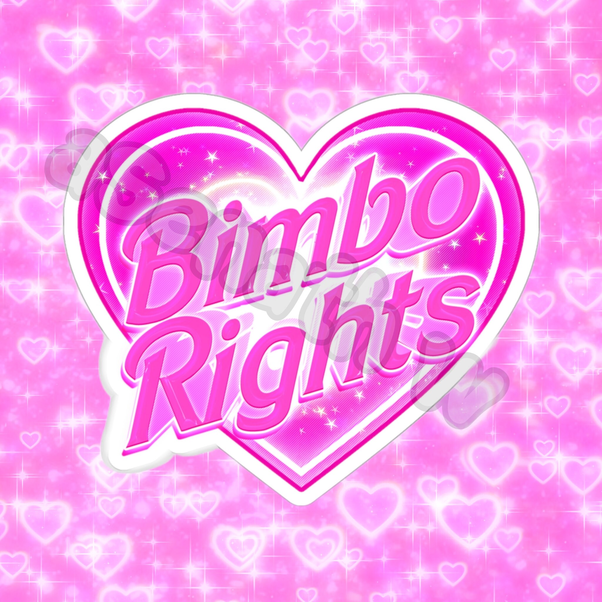 Bimbo Rights Sticker Pink Stickers Girly Stickers Bimbocore Aesthetic ...