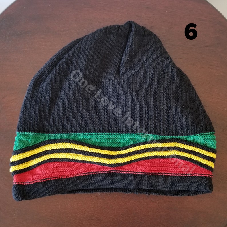 Rasta Crochet Slouchy Hat, Bob Marley Reggae Color Beanie Tam, Jamaican ...
