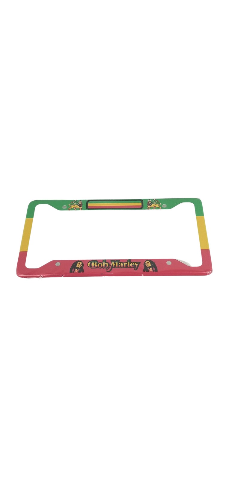 Bob Marley Frame License Plate, Reggae-rasta-jamaica-afrocentric-lion ...