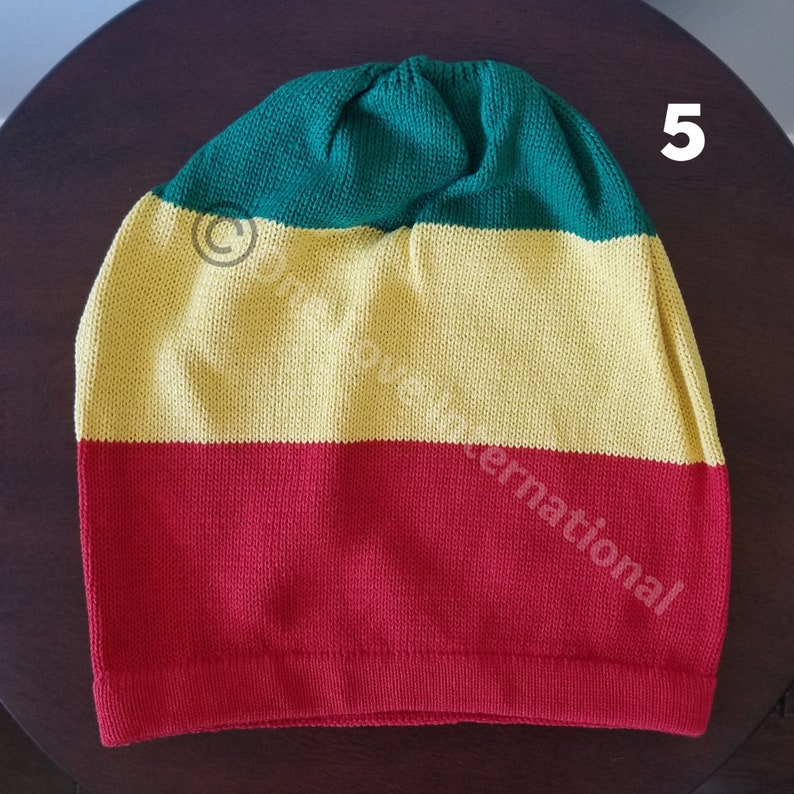 Rasta Crochet Slouchy Hat Bob Marley Reggae Color Beanie Tam - Etsy
