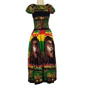 Bob Marley Dress, Reggae-rasta-jamaica-africa-afrocentric-lion of Judah ...