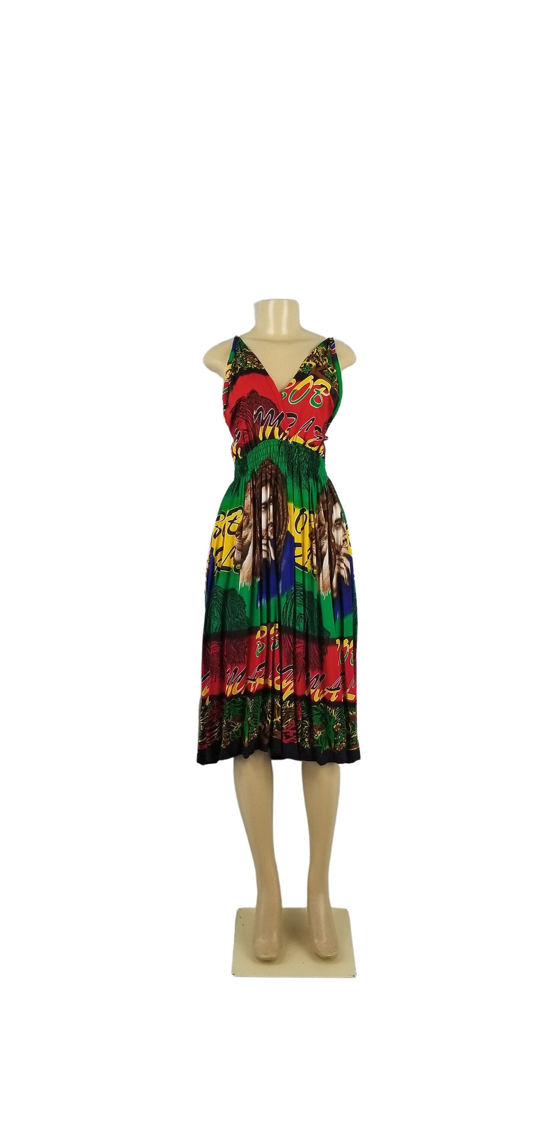 Bob Marley Dress, Reggae-rasta-jamaica-africa-afrocentric-lion of Judah ...