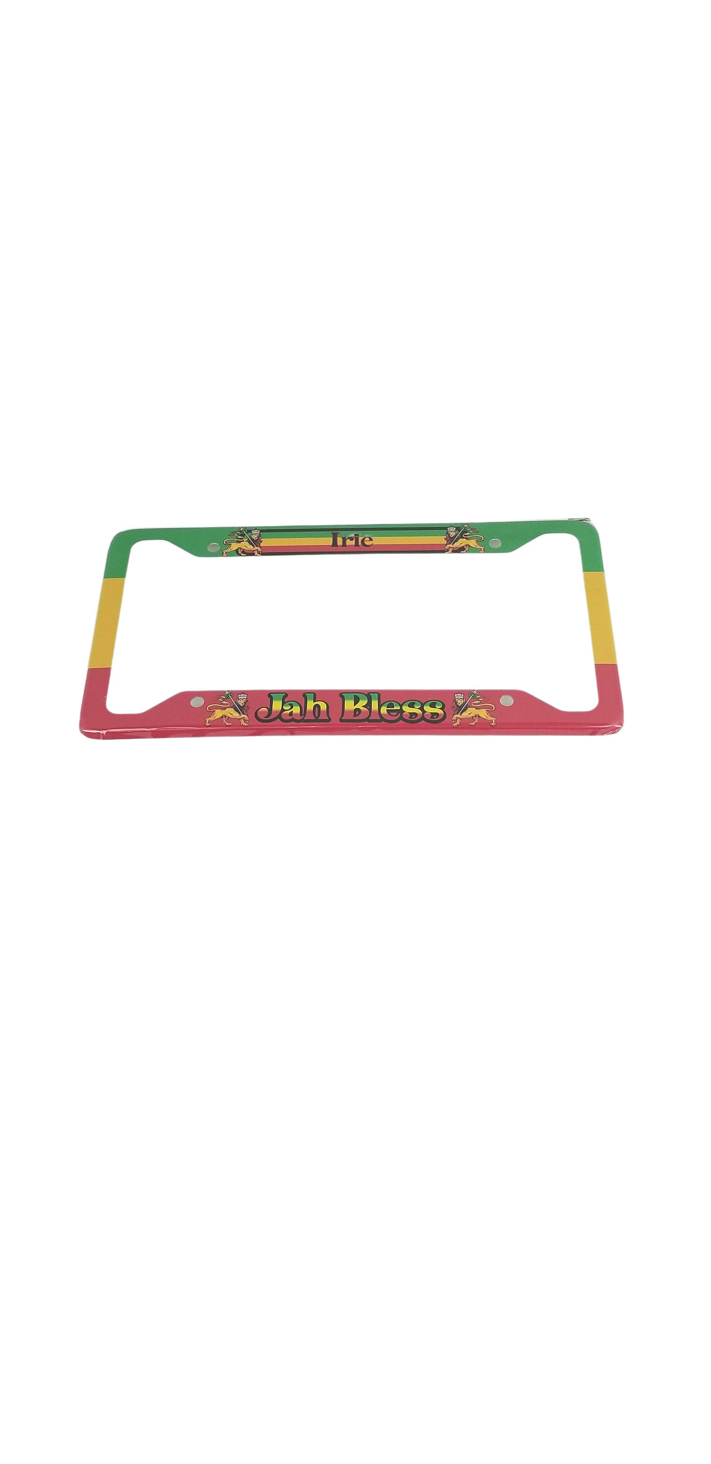 Bob Marley Frame License Plate, Reggae-rasta-jamaica-afrocentric-lion ...