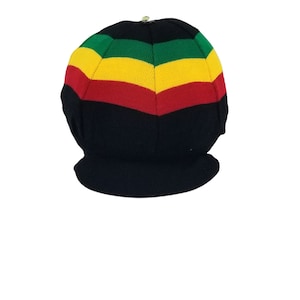 Rasta Crochet Slouchy Hat, Bob Marley Reggae Color Beanie Tam, Jamaican ...
