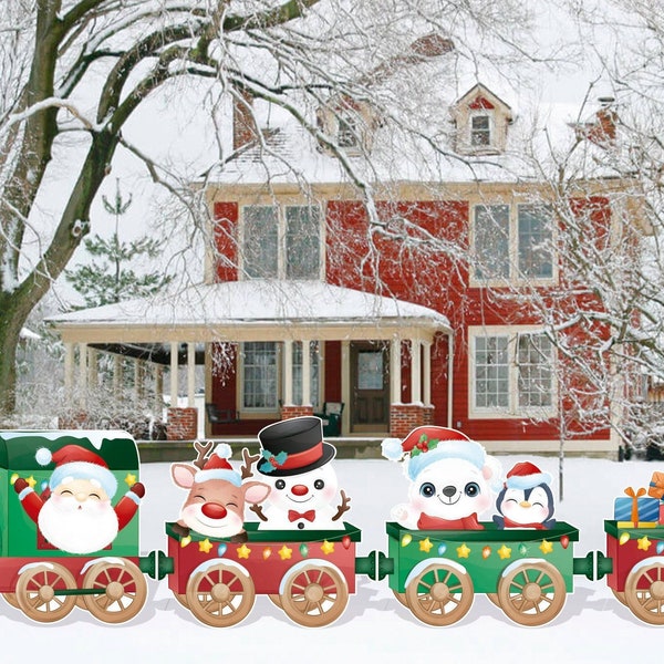 Outdoor Christmas Train Decorations - Etsy