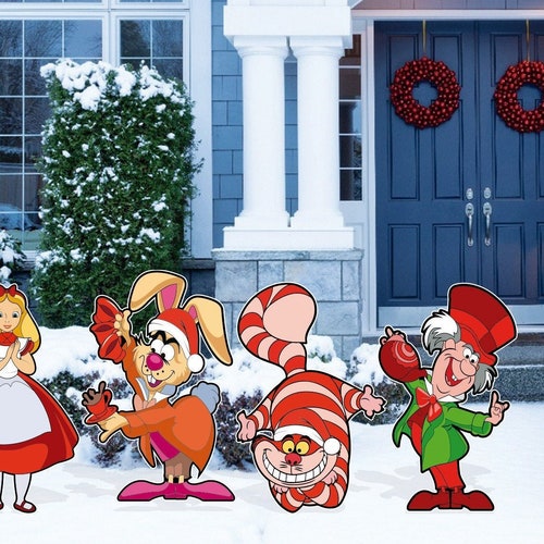 Alice in Wonderland Christmas Cutout and Yard Sign - Etsy