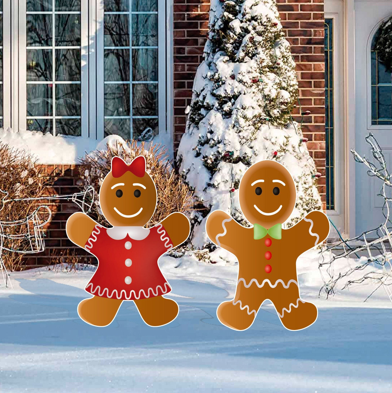 Gingerbread House Christmas Cutout and Yard Sign - Etsy