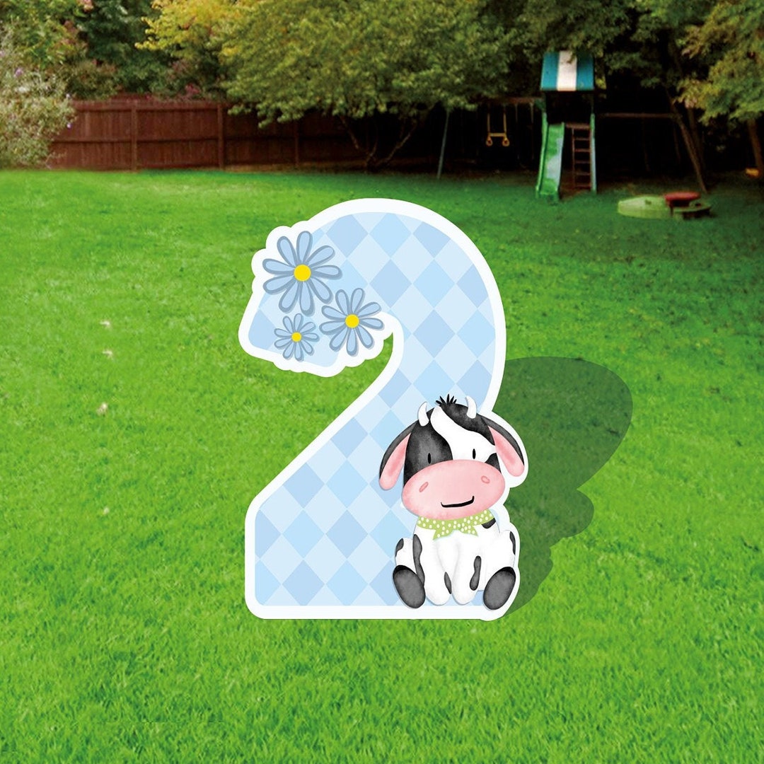 Farm Birthday Number Cutout: Playful Party Decoration - Etsy