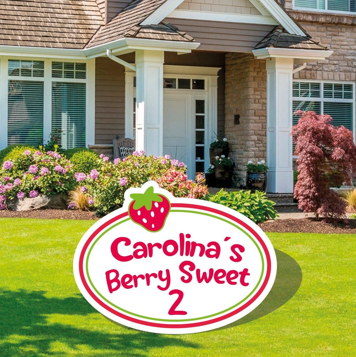 Strawberry Shortcake Birthday Cutouts and Yard Signs - Etsy