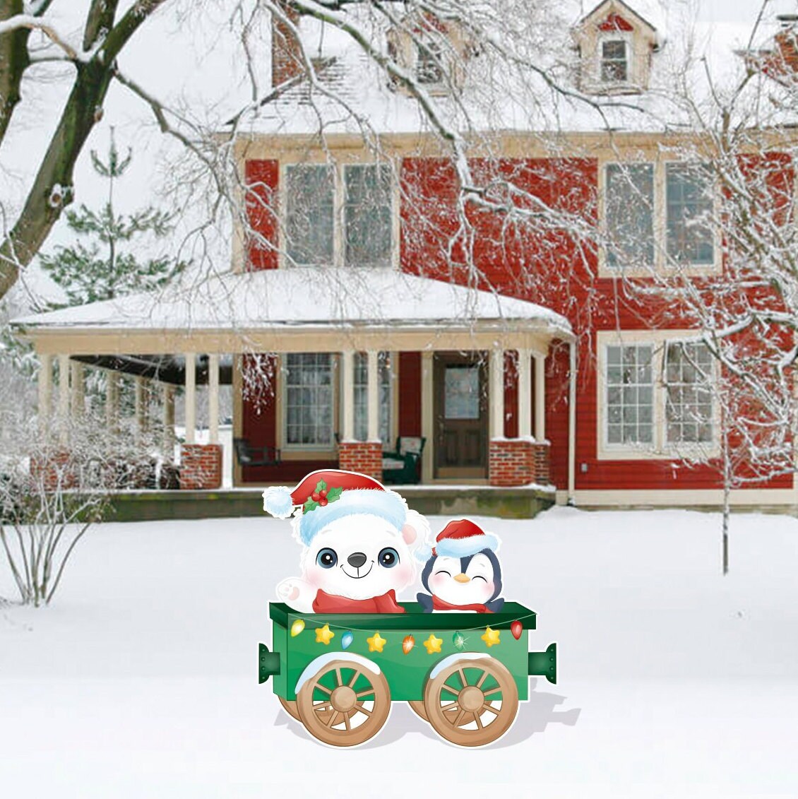 Christmas Train Cutout and Yard Sign - Etsy