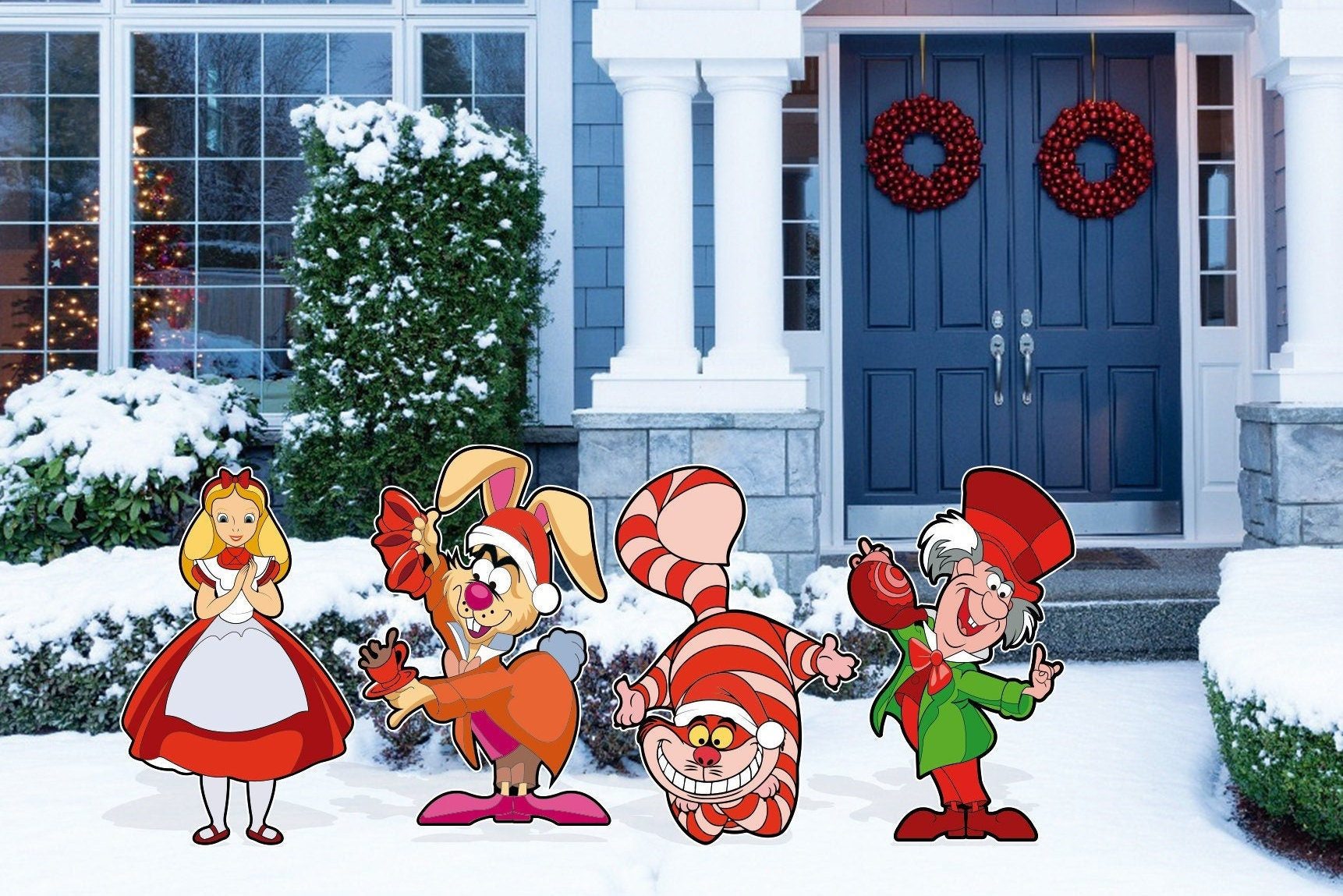 Alice in Wonderland Christmas Cutout and Yard Sign - Etsy