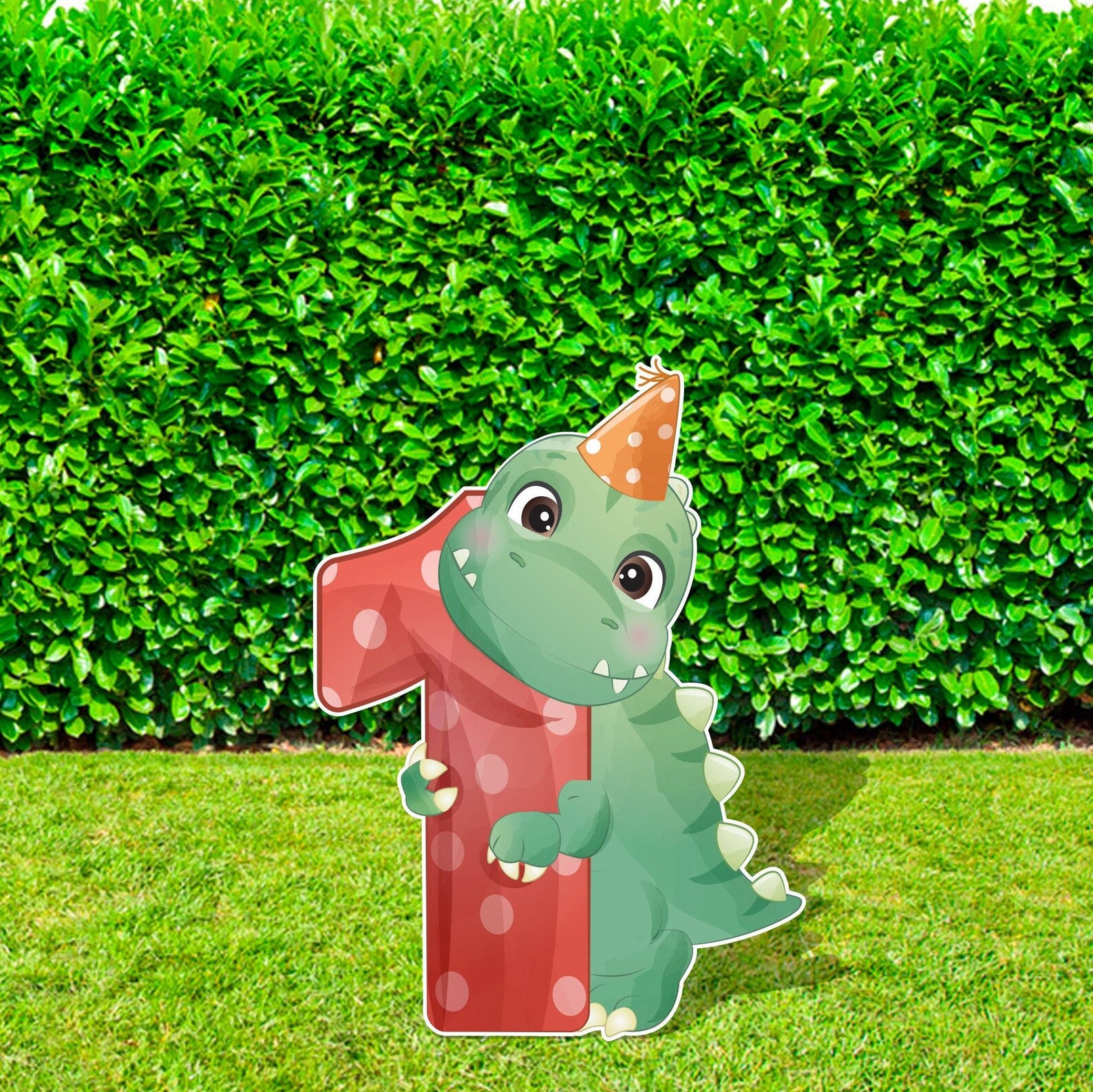Dinosaurs Birthday Party Number Cutout and Yard Sign - Etsy