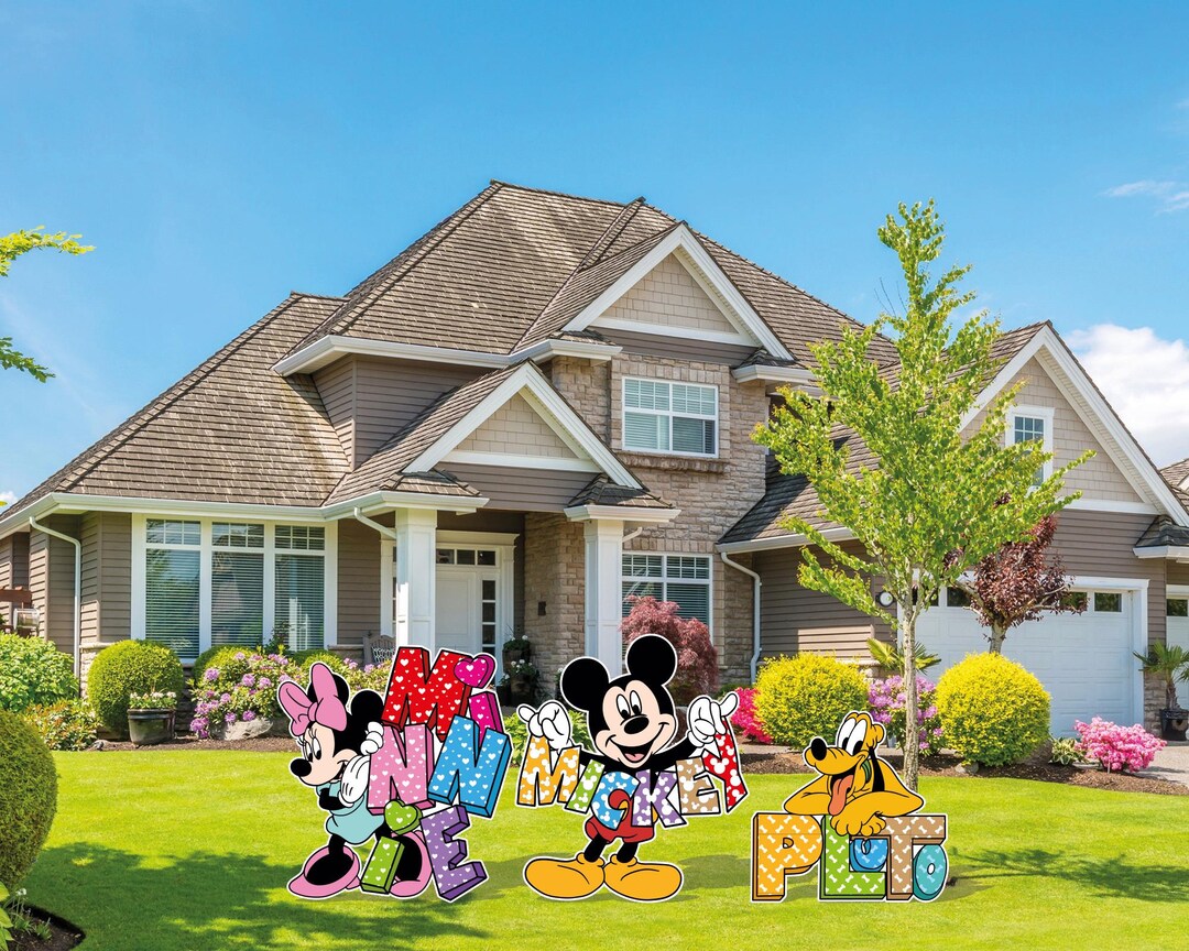 Mickey and Friends Cutout and Yard Sign - Etsy
