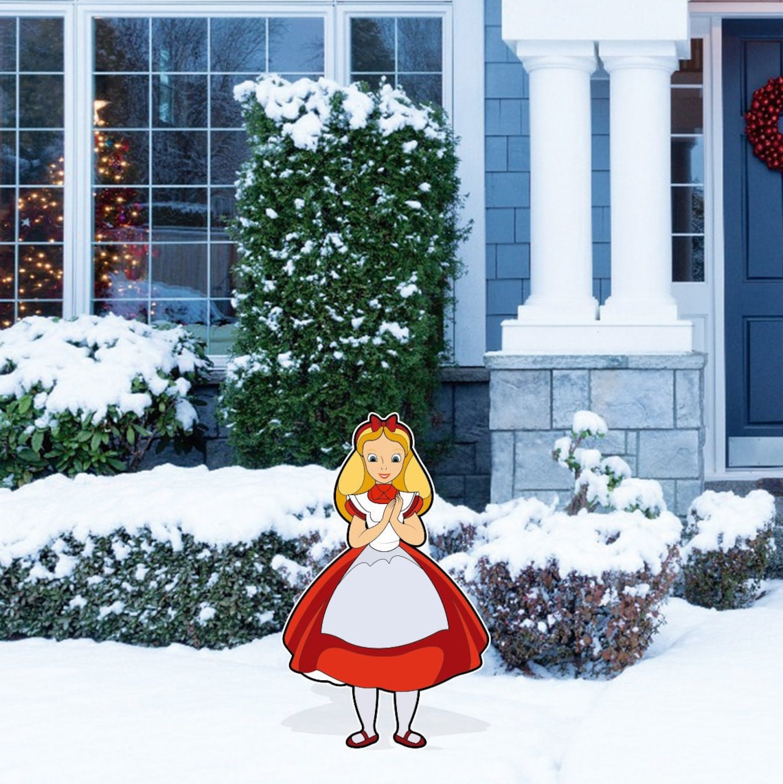 Alice in Wonderland Christmas Cutout and Yard Sign - Etsy
