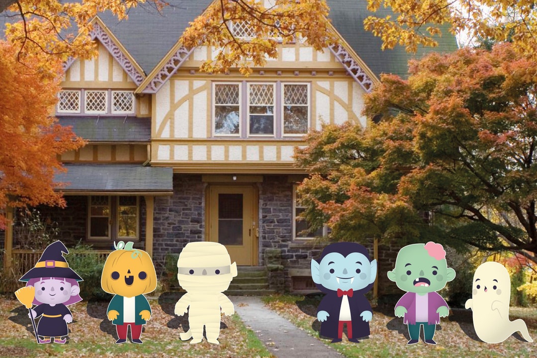Halloween Witch, Scarecrow, Ghost, Zombie, Vampire, and Frankenstein ...