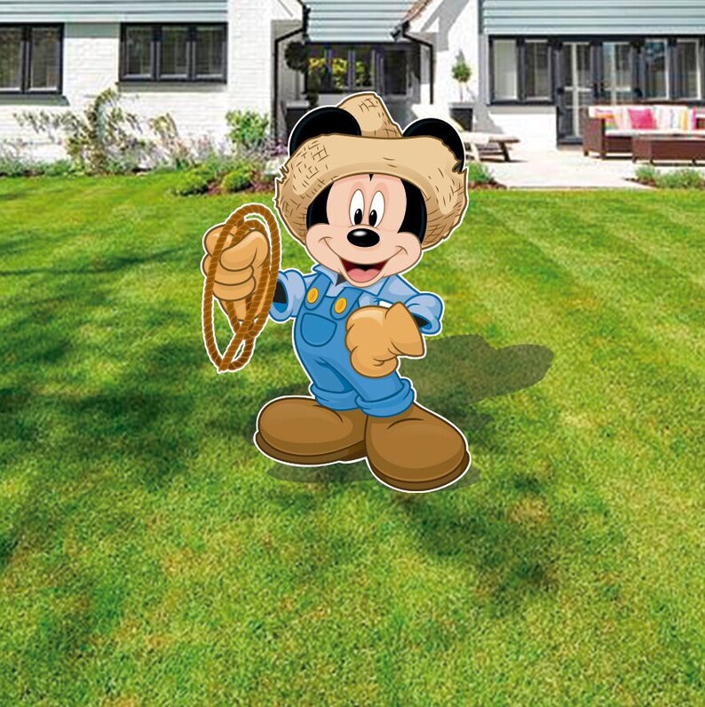 Mickey Farm Birthday Party Cutout and Yard Sign - Etsy
