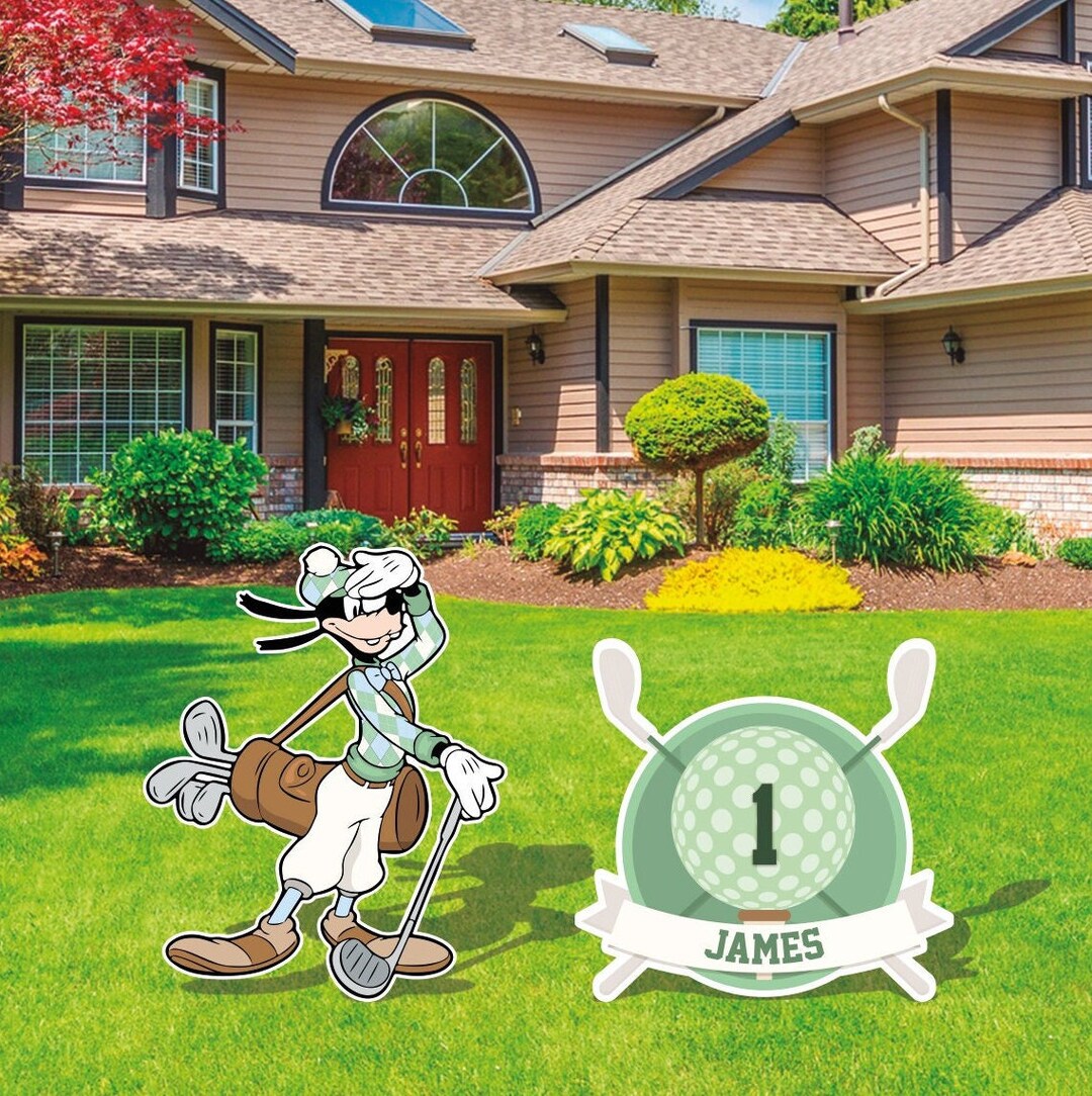 Goofy Golf Birthday Cutout and Yard Sign - Etsy