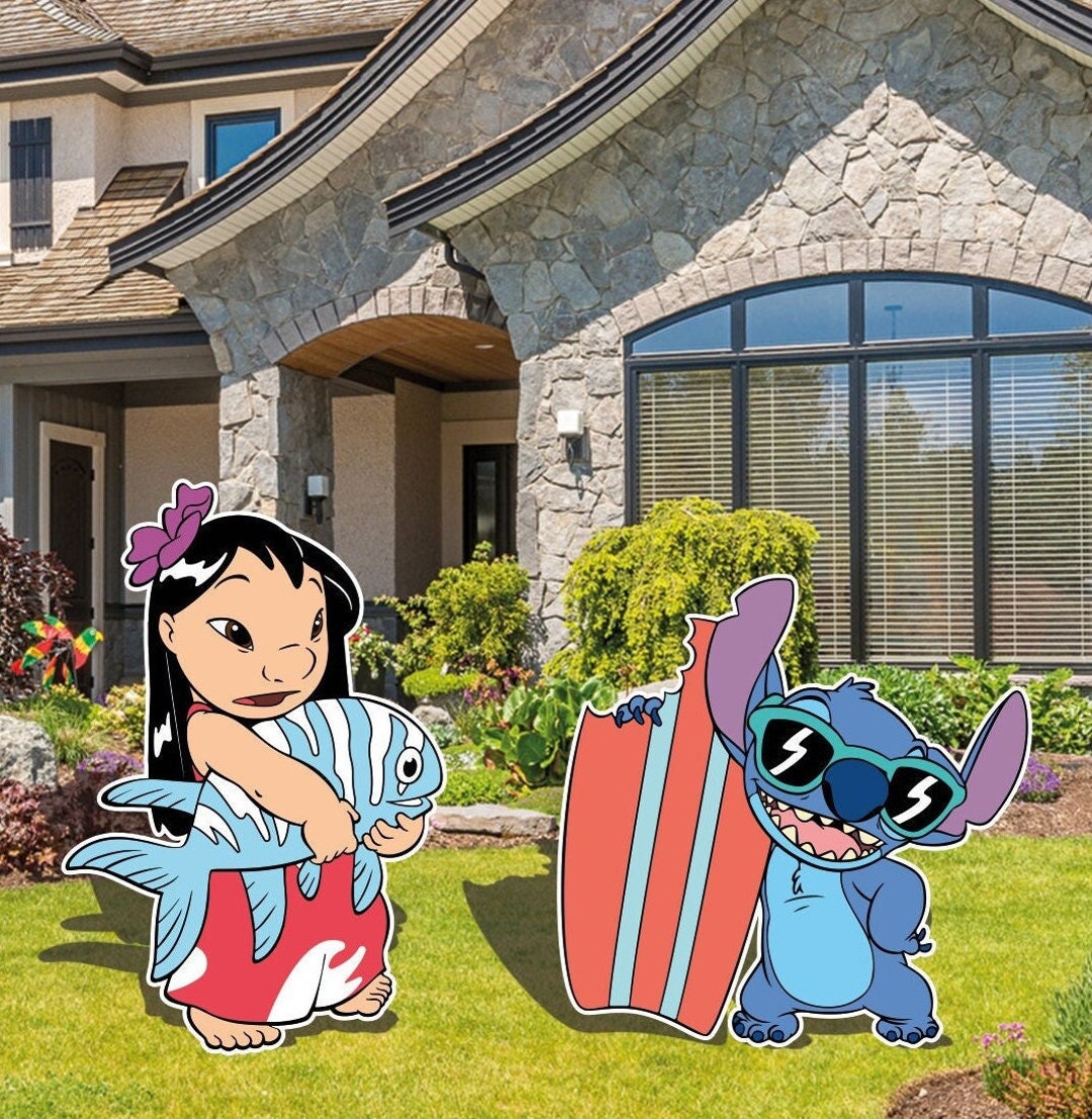 Lilo & Stitch Hawaiian Themed Party Cutout and Yard Sign - Etsy