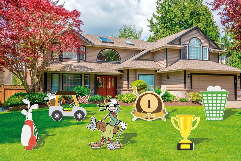 Goofy Golf Birthday Cutout and Yard Sign - Etsy