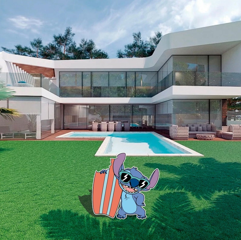 Lilo & Stitch Hawaiian Themed Party Cutout and Yard Sign - Etsy