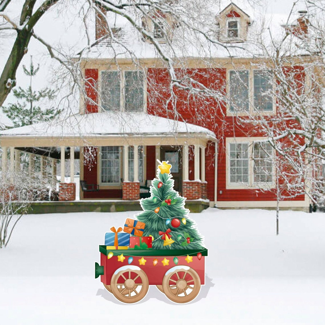 Christmas Train Cutout and Yard Sign - Etsy