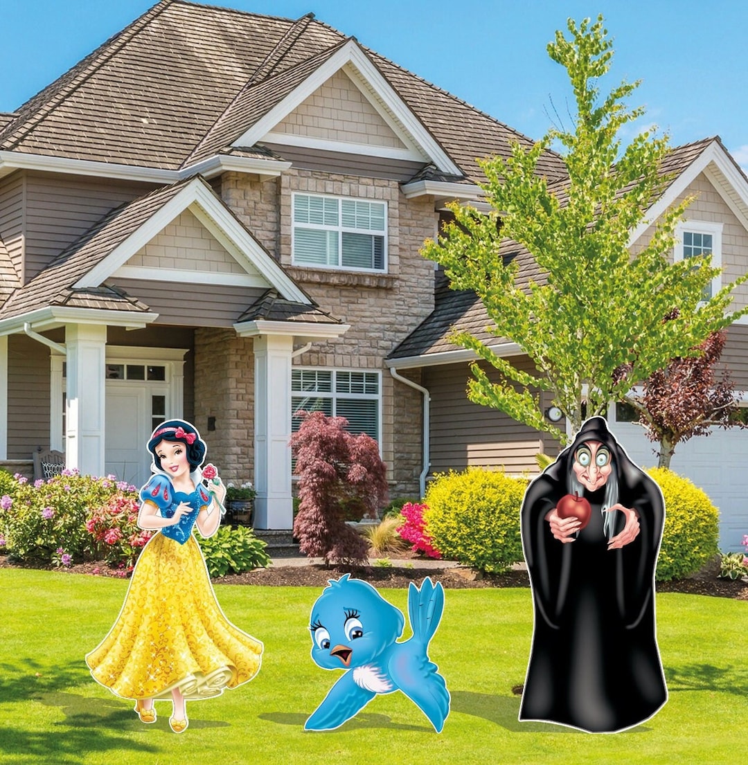 Snow White and the Seven Dwarfs Cutout and Yard Sign - Etsy