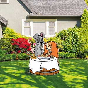 Lady and the Tramp Birthday Cutout and Yard Sign - Etsy