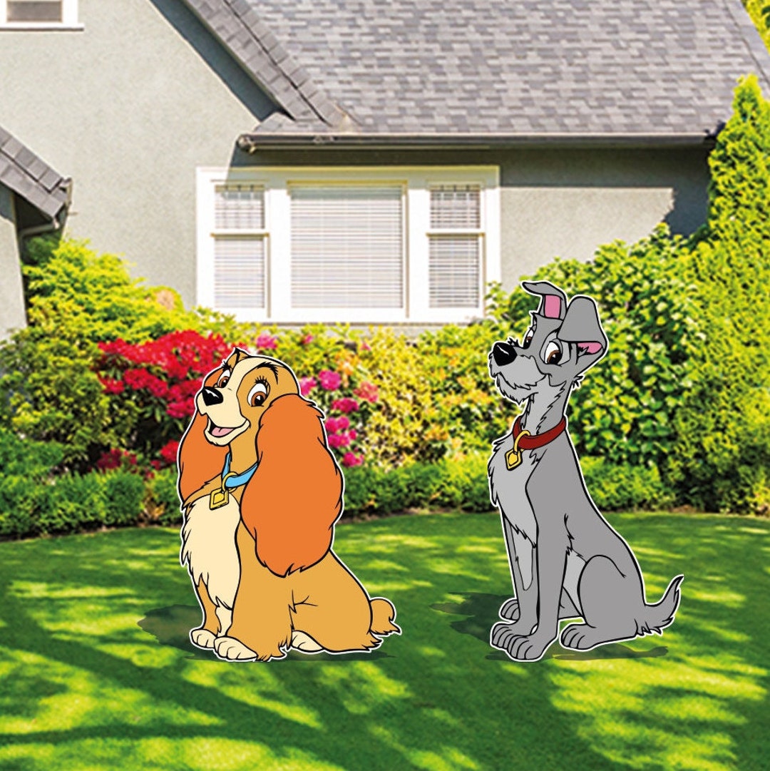 Lady and the Tramp Birthday Cutout and Yard Sign - Etsy